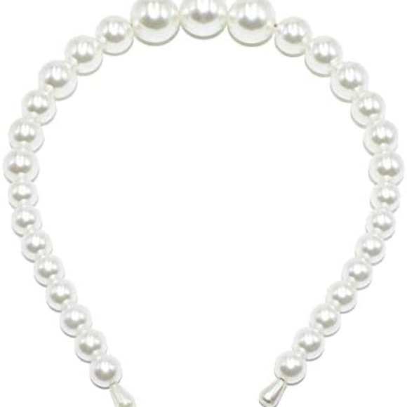 Accessories | Elegant White Pearl Headband | Poshmark